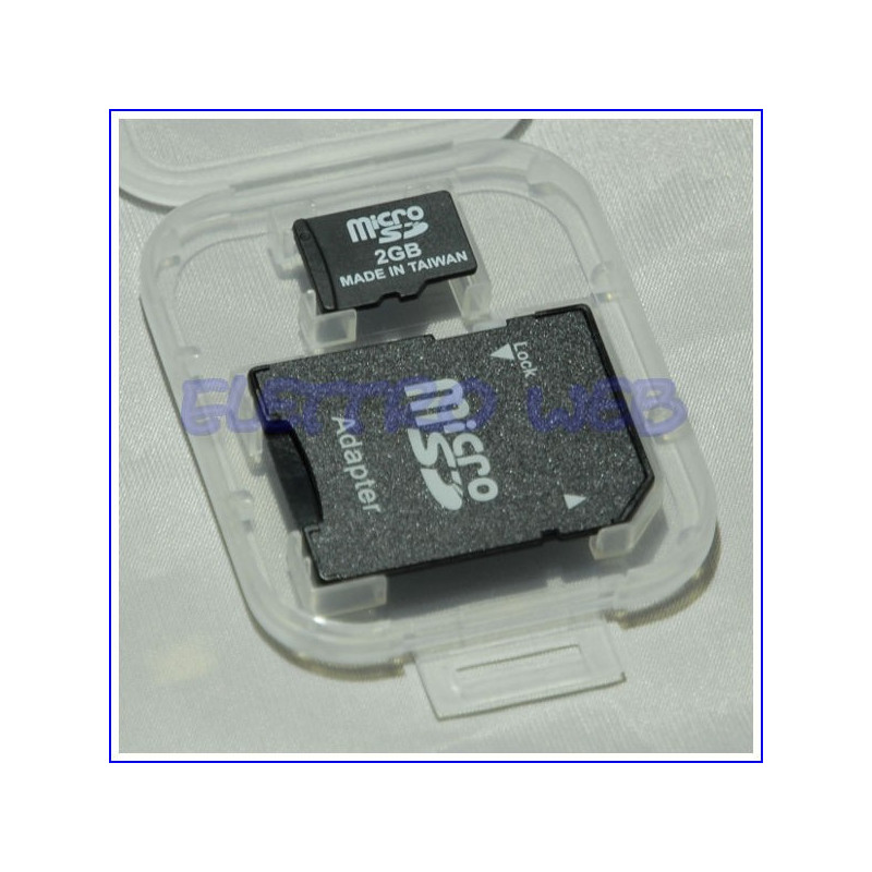 ARDUINO Micro SD card 2GB con adattatore SD