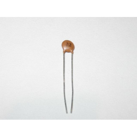 Condensatori Ceramici 33pF 50V Passo 2.5 - NPO (conf. 25 pezzi)